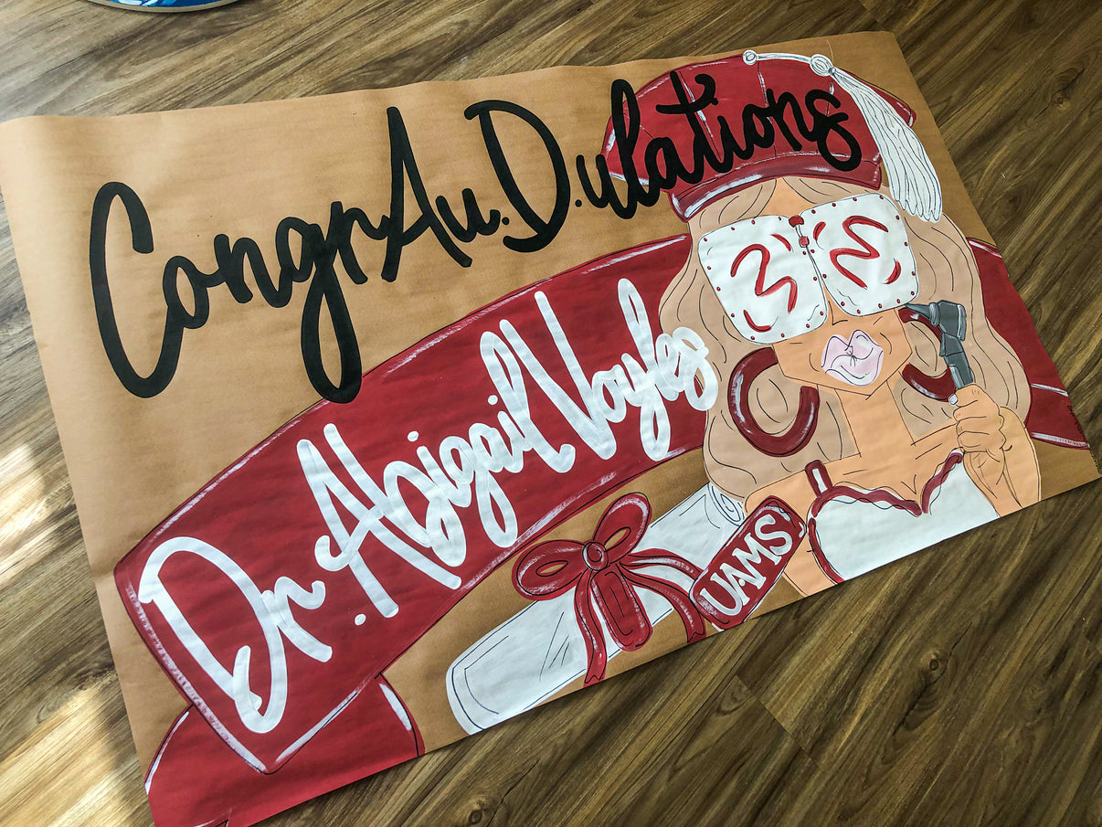 Graduation Butcher Paper Banners - Custom – The Wavy Paintbrush