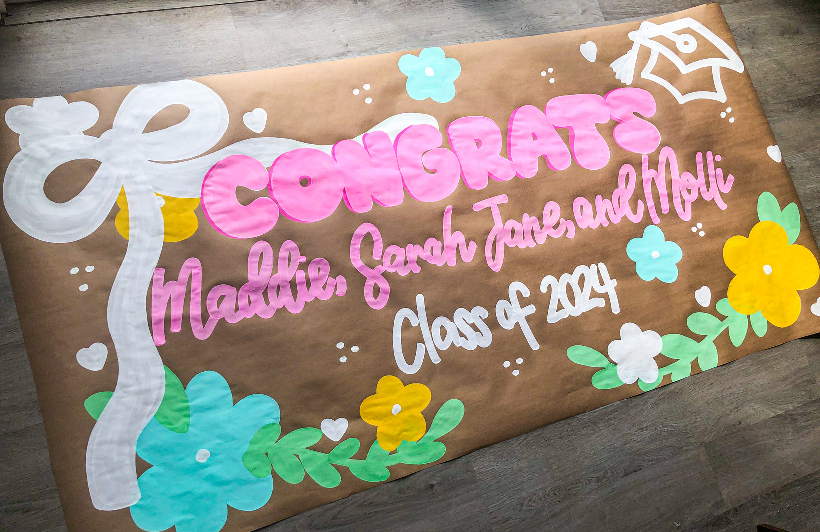 Graduation Butcher Paper Banners - Custom – The Wavy Paintbrush