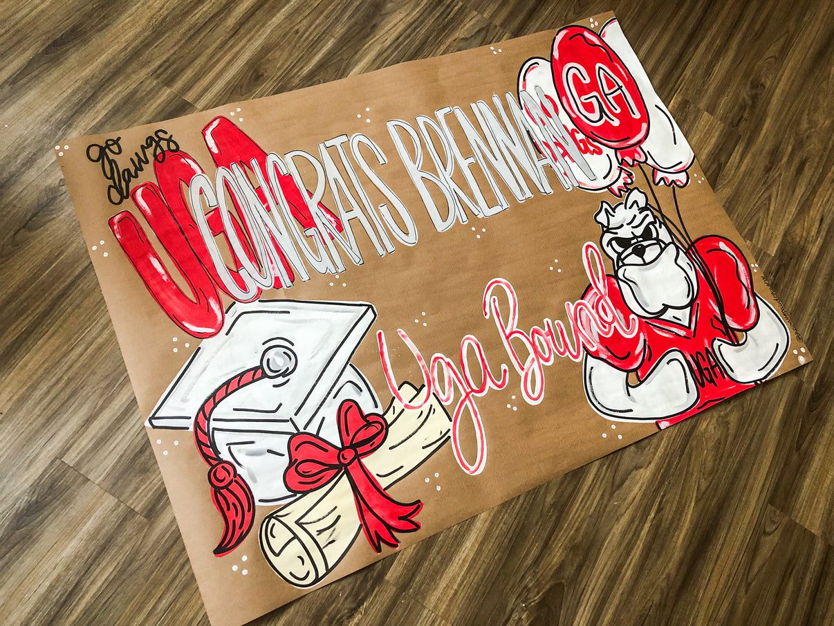 Graduation Butcher Paper Banners - Custom – The Wavy Paintbrush