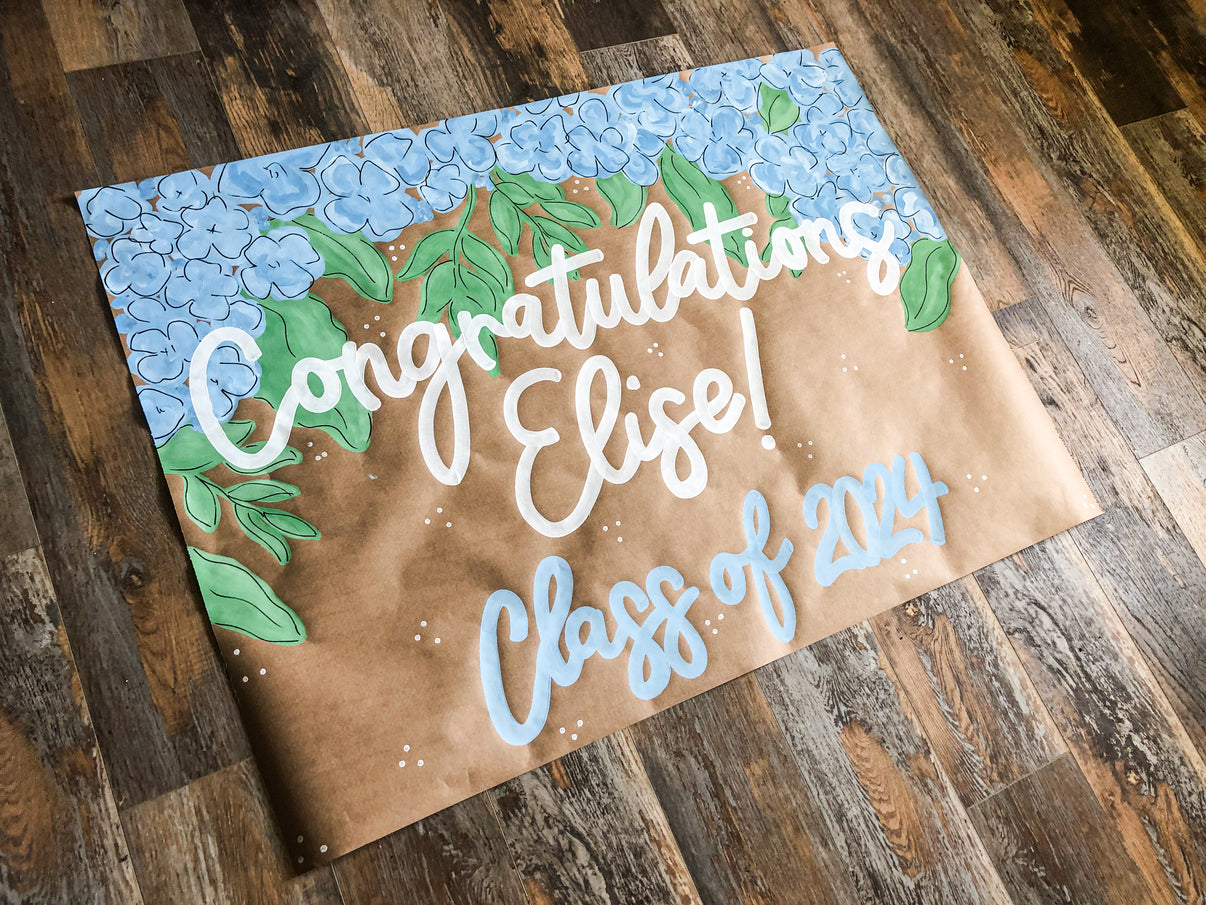 Graduation Butcher Paper Banners - Custom – The Wavy Paintbrush